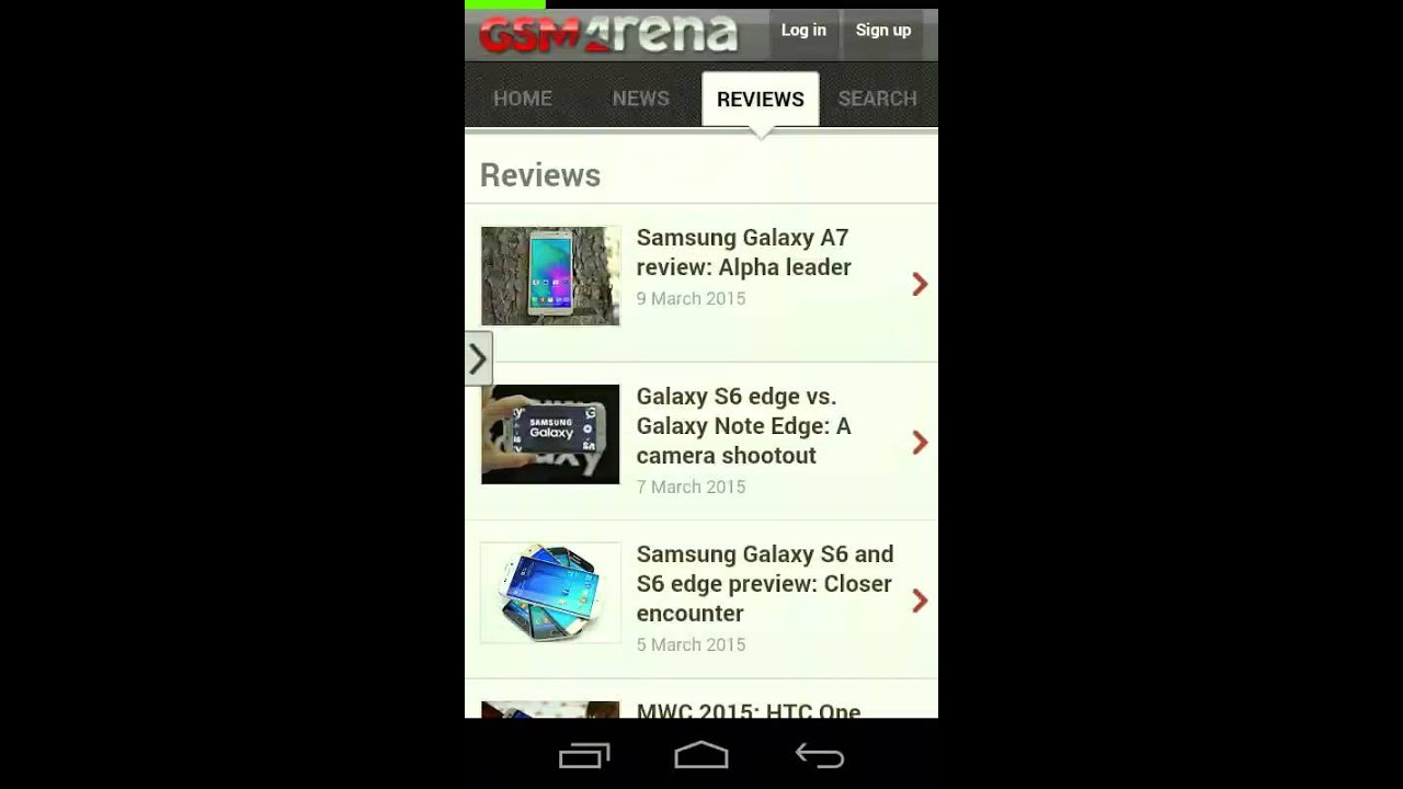 gsm arena - android web app - YouTube