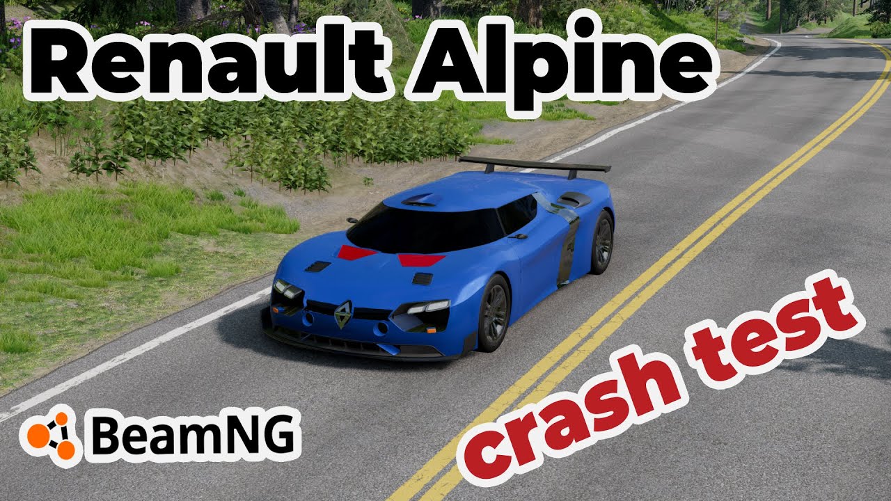 BeamNG – Renault Alpine A110-50 Concept Crash Drive - YouTube