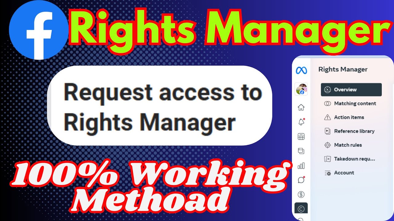 Ho TO Apply Facebook right manager 2025 || How To Get Rights Manager On ...