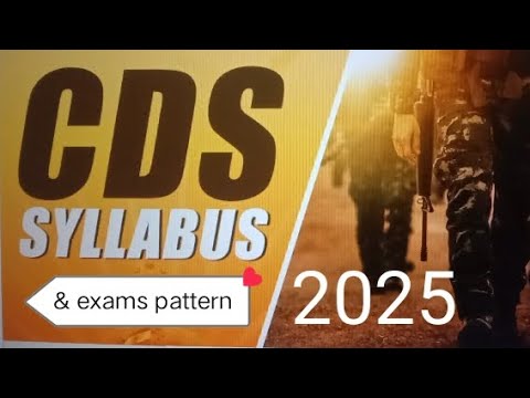 cds full syllabus 2025 #cdssyllabus #newsyllabus2025 #cdsexam # ...