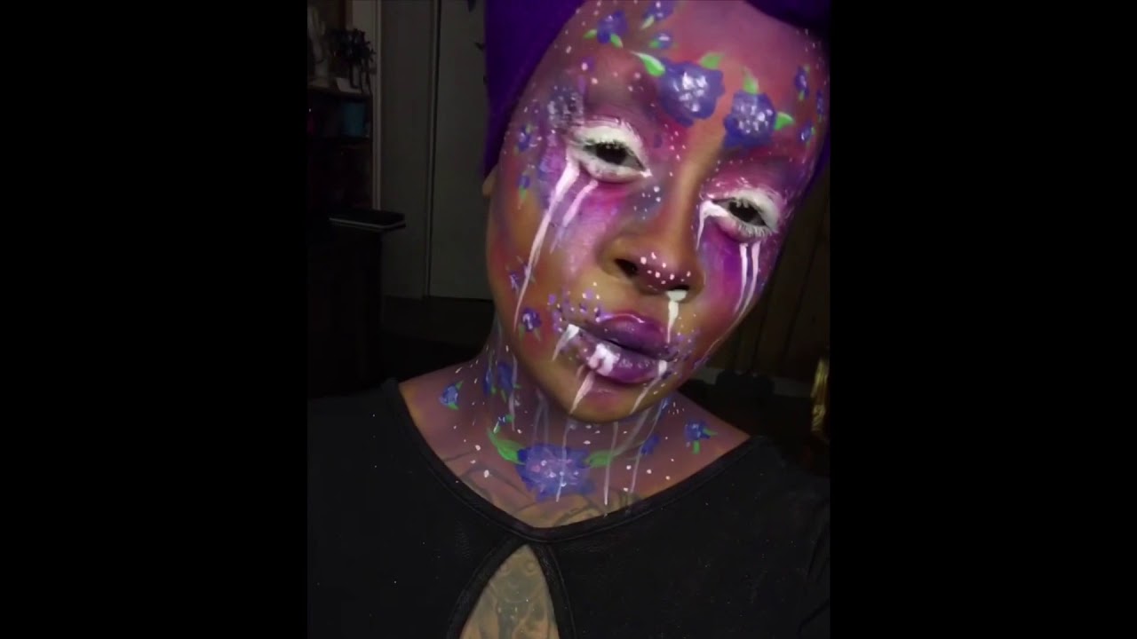 Jasmine Amazing Alt/Goth Spring Face Paint Makeup Look - YouTube