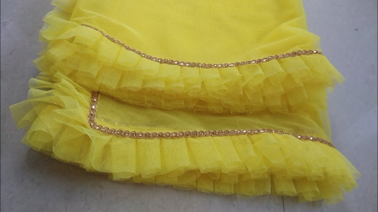 Designer Frill Dupatta ||Latest Frill Dupatta Design With Lace - YouTube