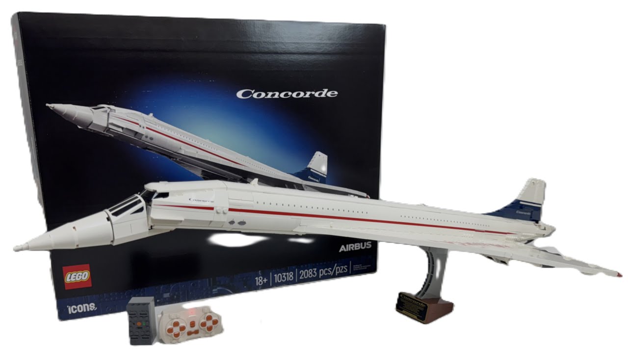 4K MOC How to Build and Motorize Lego Icons Concorde Aircraft #10318 RC ...