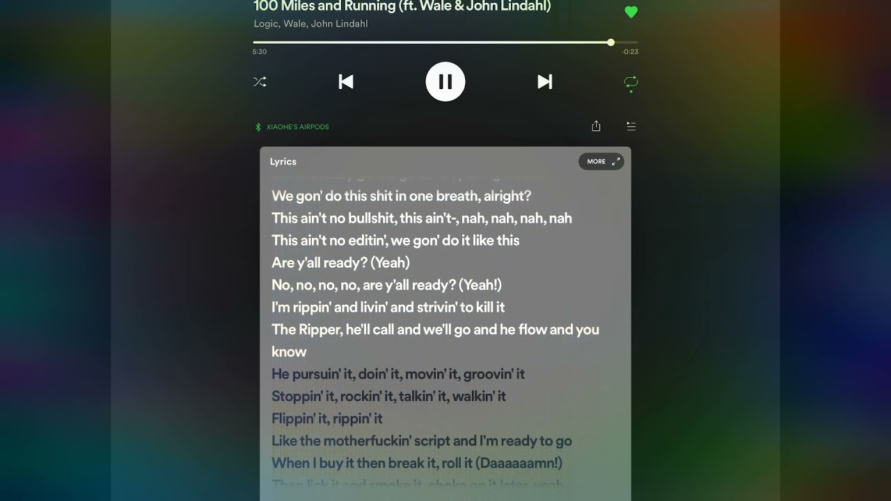 100 Miles and runnin-Logic (Fast verse) - YouTube