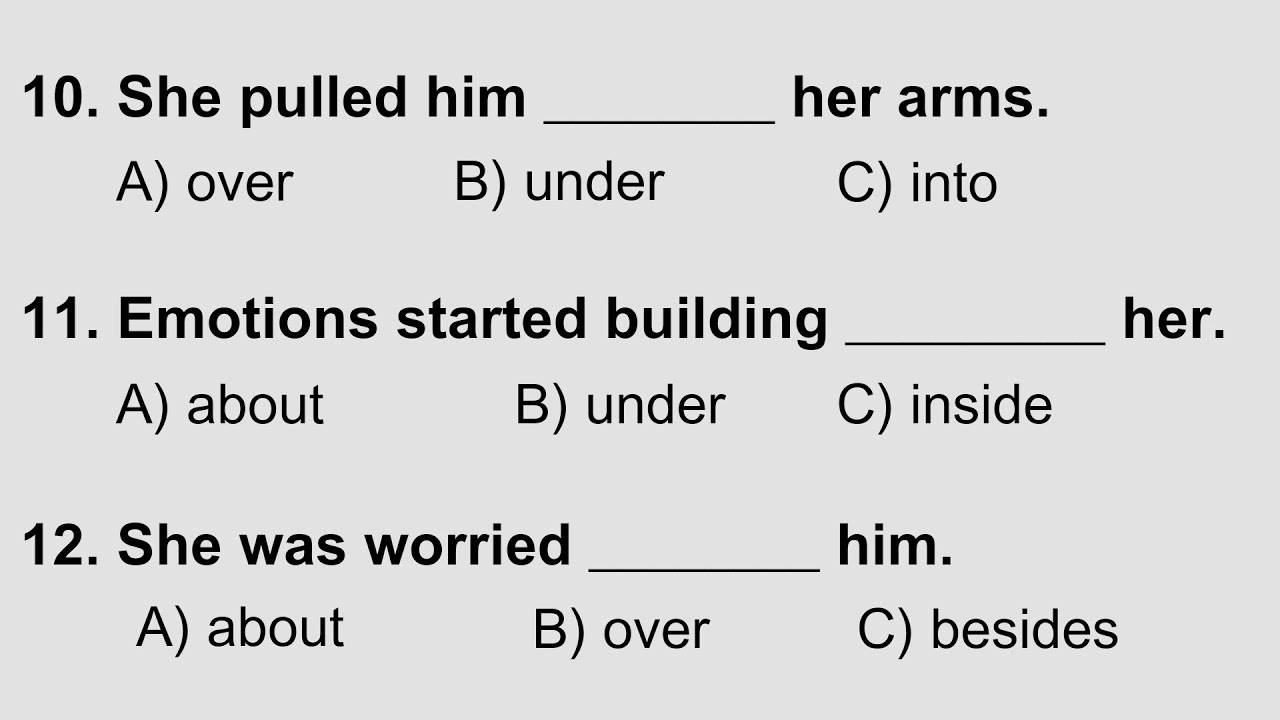 Fill in the Blanks with Suitable Prepositions - 3 | Preposition Mock ...