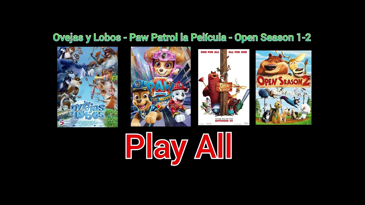 Ovejas y Lobos - Paw Patrol la Película - Open Season 1-2 4 En 1 DVD ...