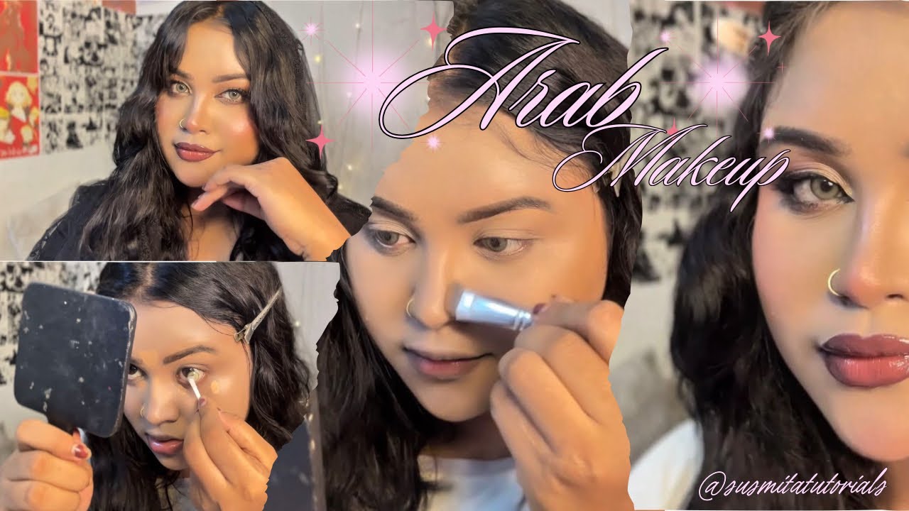 Arabian Glam on my Indian Skin Full Detailed Makeup Tutorial - YouTube