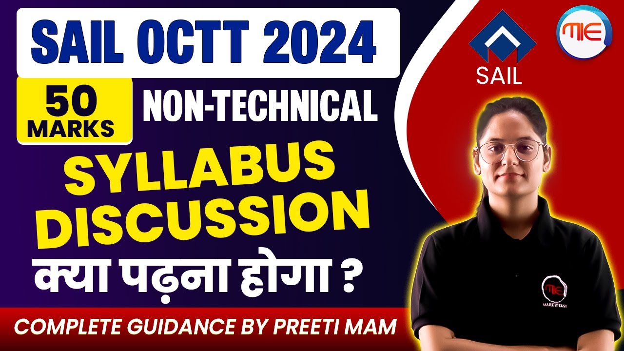 SAIL OCTT Syllabus 2024 | SAIL OCTT Non-Technical Syllabus Discussion | SAIL OCTT Preparation ...