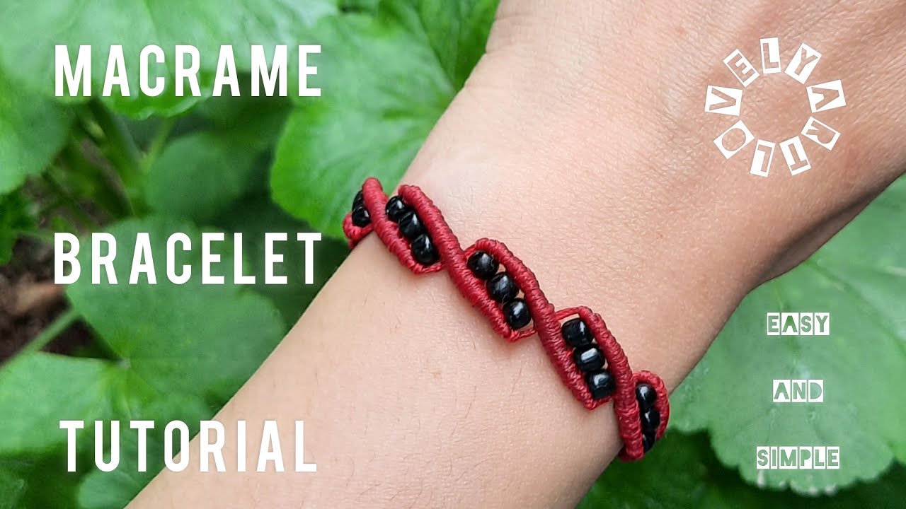 ️ Beautiful macrame Bracelet with beads ️ - YouTube