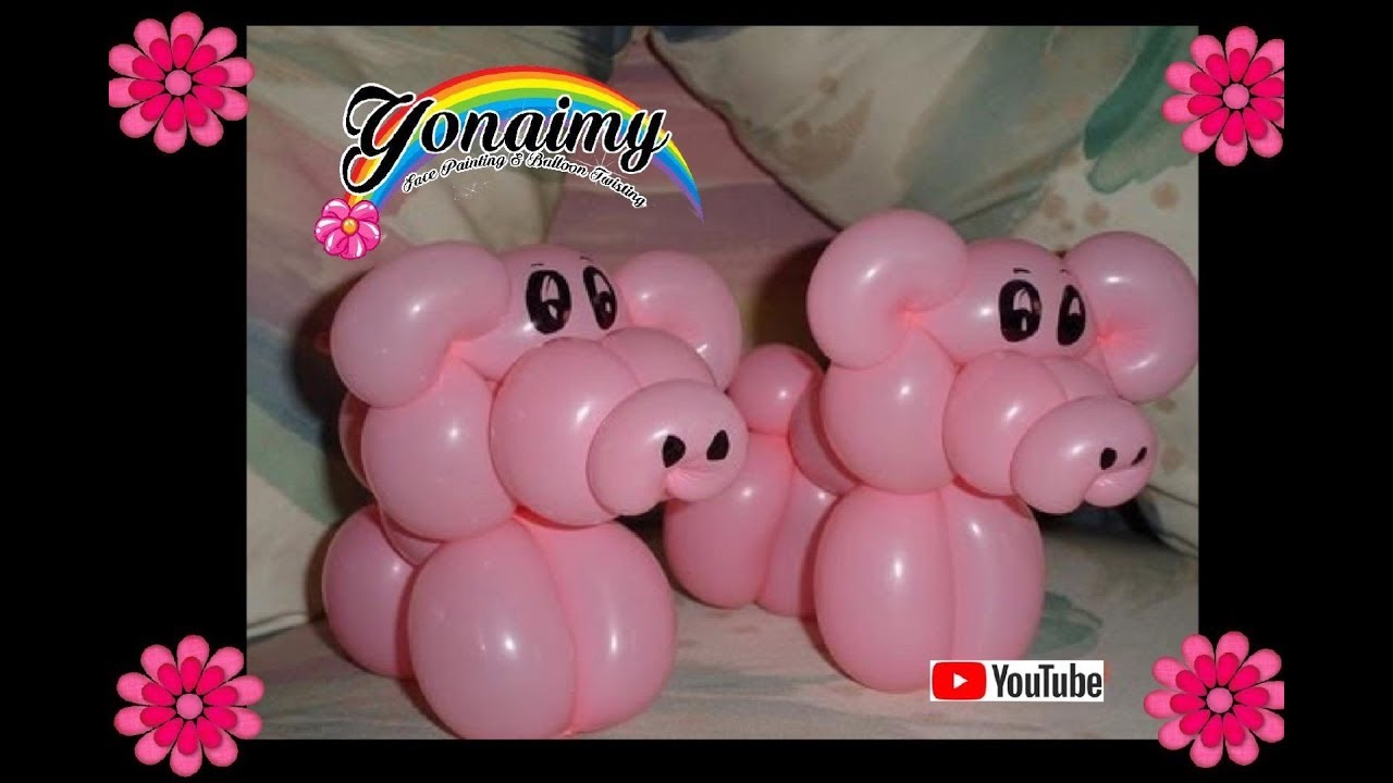 COMO HACER UN CERDITO CON UN SOLO GLOBO.- HOW TO MAKE A LITTLE PIG ...