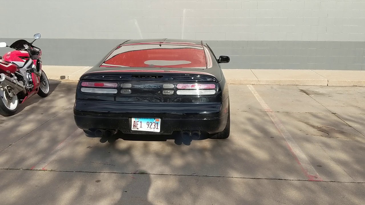 Z32 300ZX single turbo exhaust - YouTube