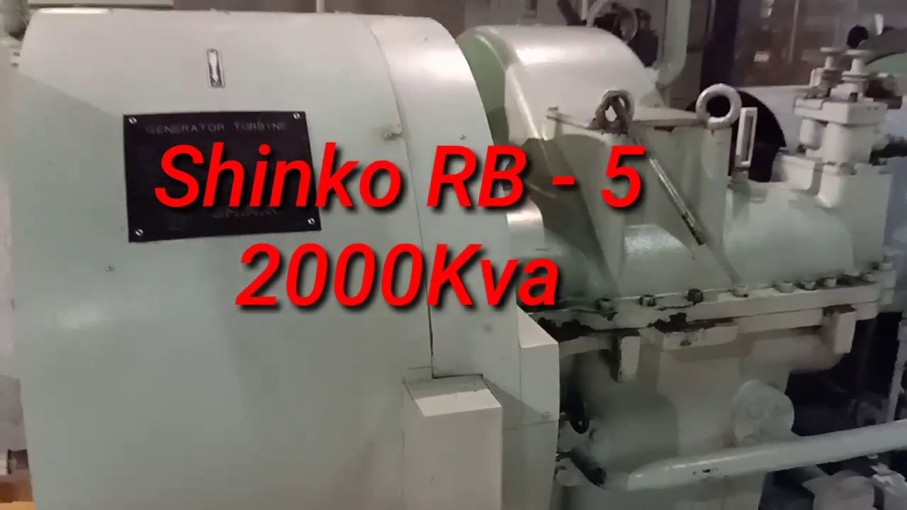 Shinko Rb-5 Steam Turbin Alternator & Genset Cummins - YouTube