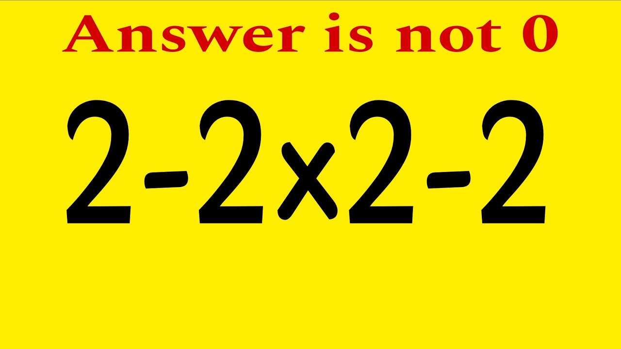 Calculator Fails to Solve This Simple Math Problem! - YouTube