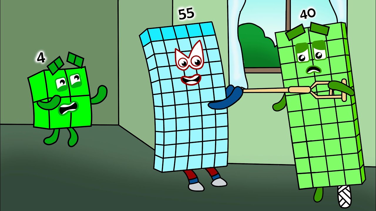 The Epic Stick Prank of Numberblocks 55 - Numberblocks Fanmade Coloring ...