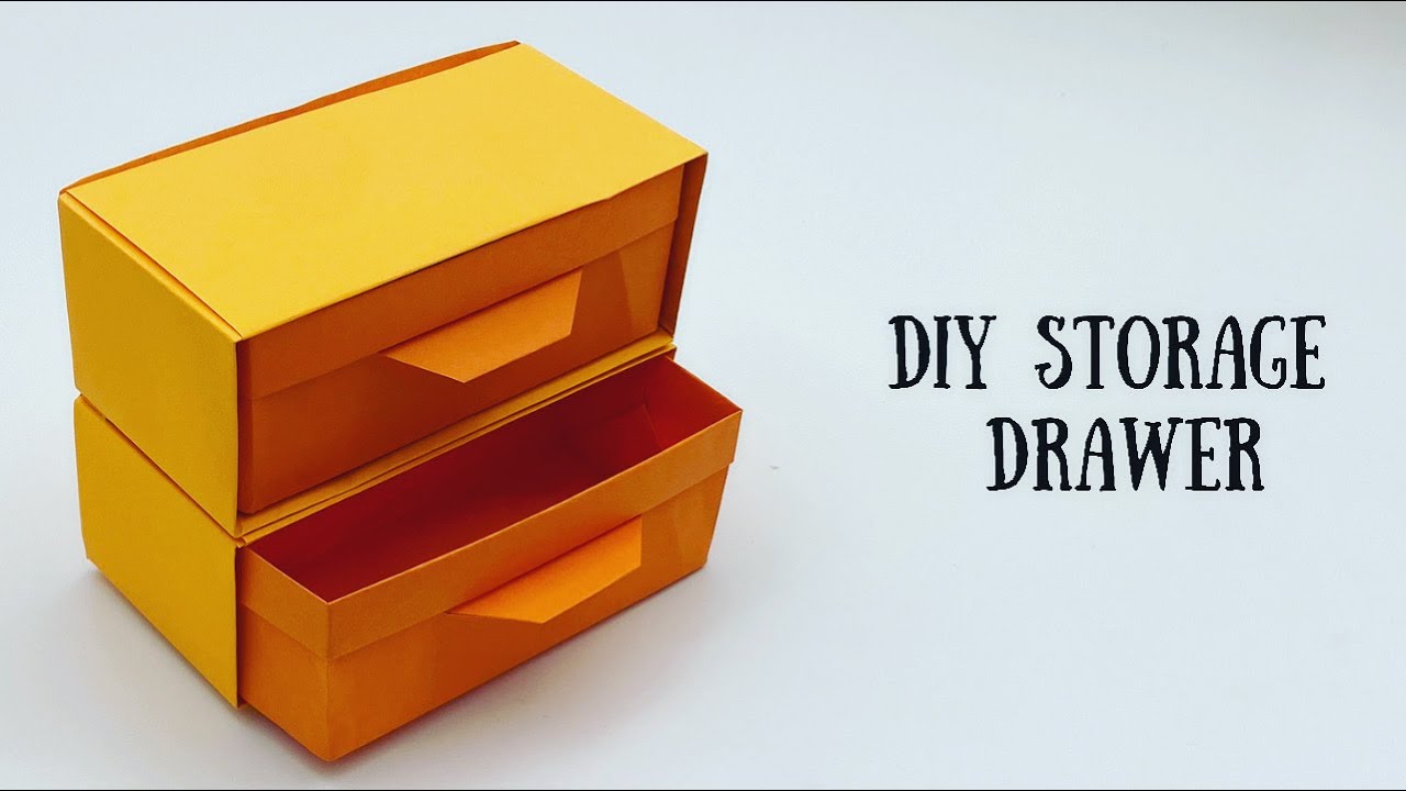 DIY PAPER CHEST OF DRAWERS / Paper Craft / Easy Origami Storage Box DIY ...