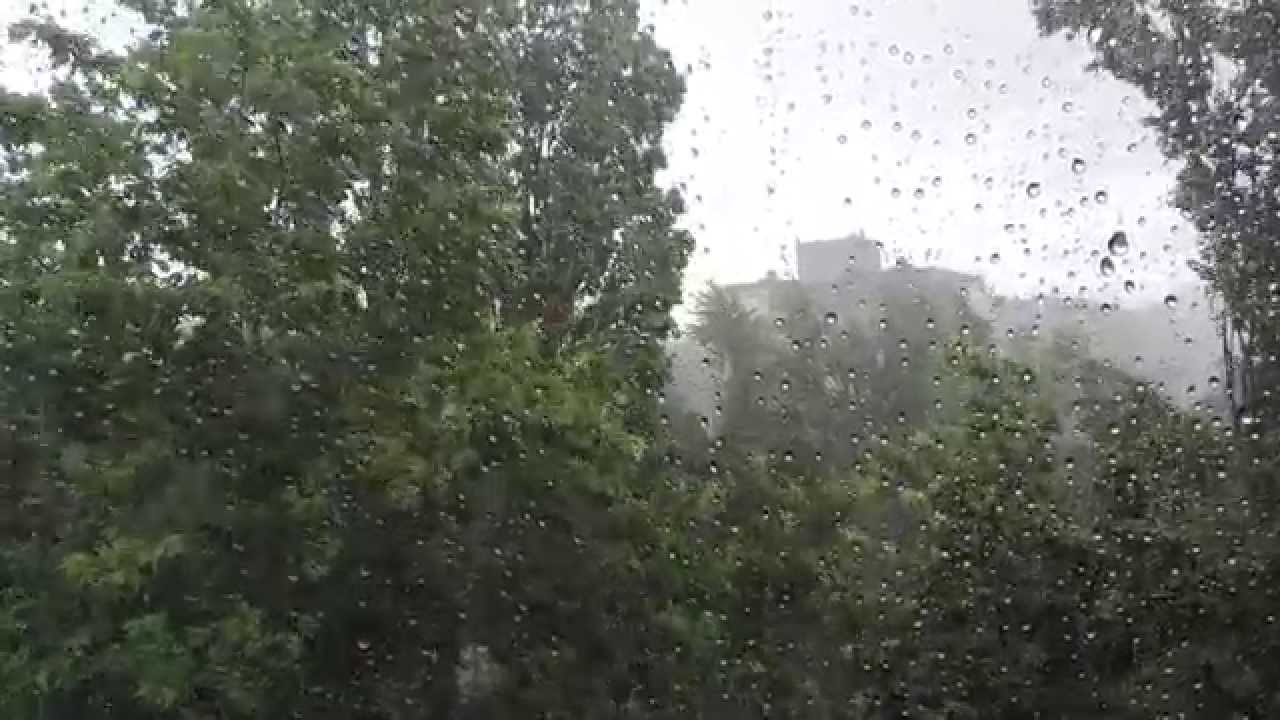 Hail and rain hitting the window [HD] - YouTube