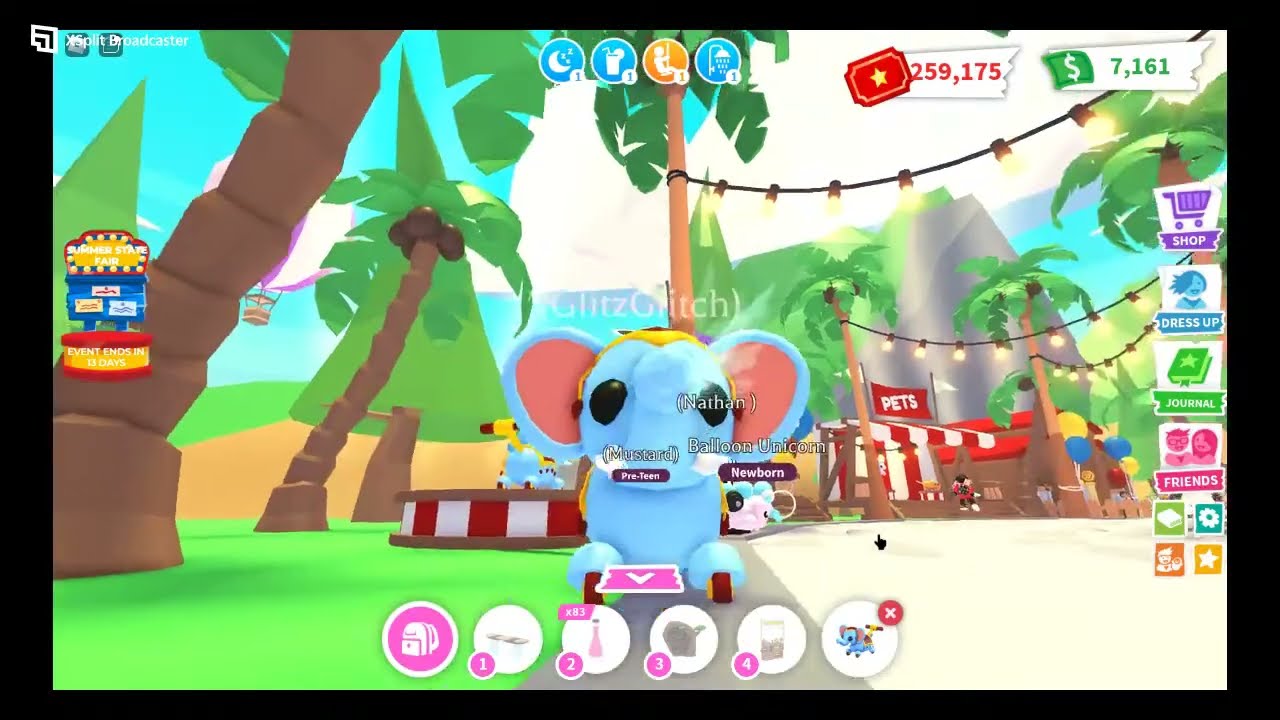 Balloon Pop Popping Balloons minigame Adopt Me LIVE stream Summerfest ...