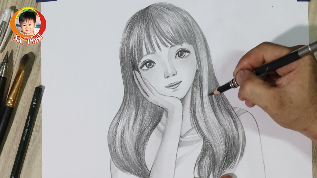 Vẽ chân dung mẹ bằng chì đơn giãn 5 / NC Plan - YouTube