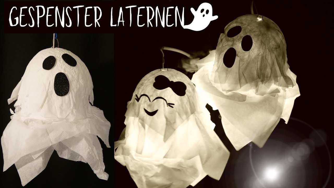 Gespenster Laterne Basteln – DIY Halloween Laterne - YouTube