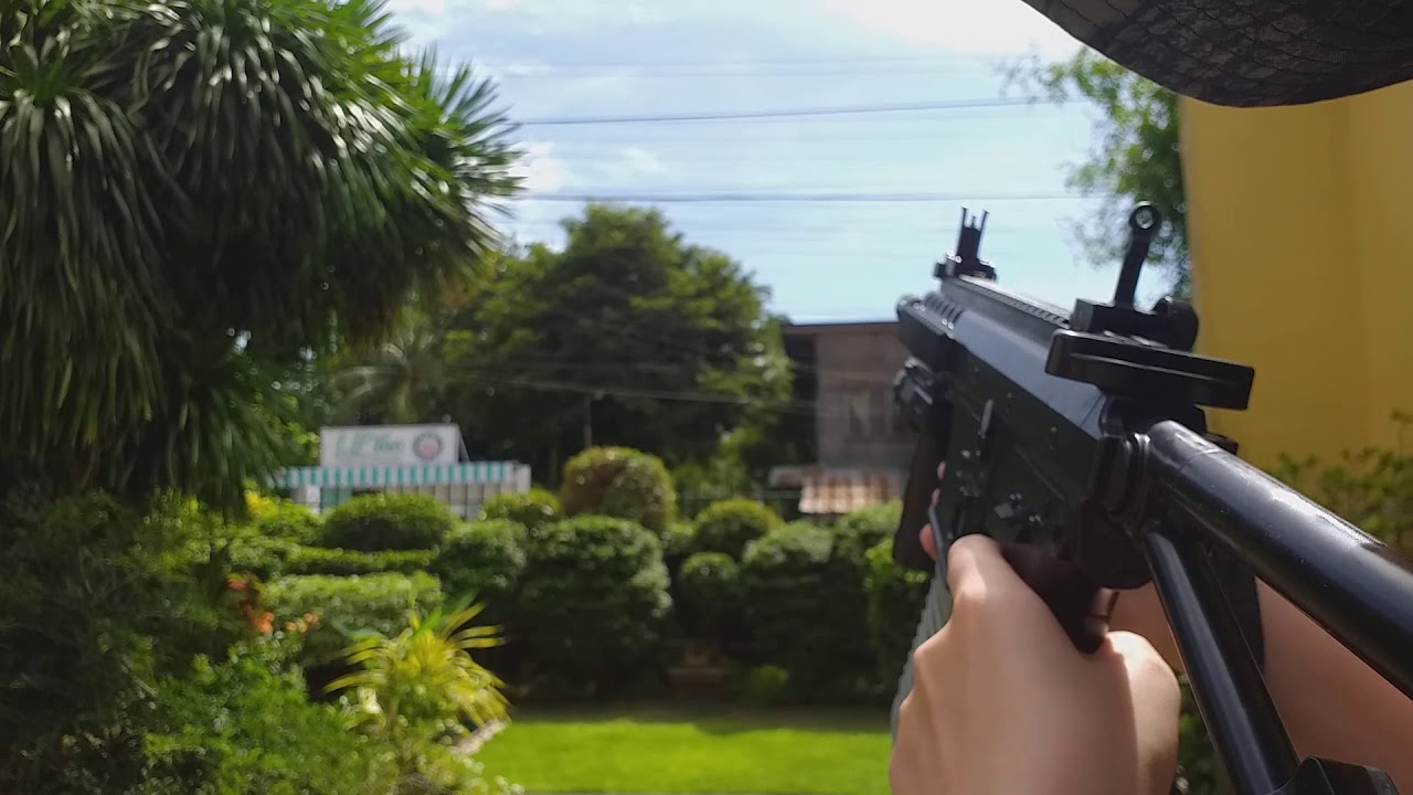shooting my P.1977 airsoft AR - YouTube