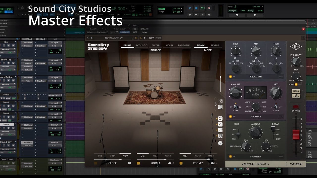 UAD Sound City Studios - Creating a Drum Room (UADx Native) - YouTube