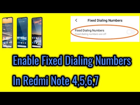 How to enable fixed dialing numbers mode in redmi note 4,5,6,7. - YouTube