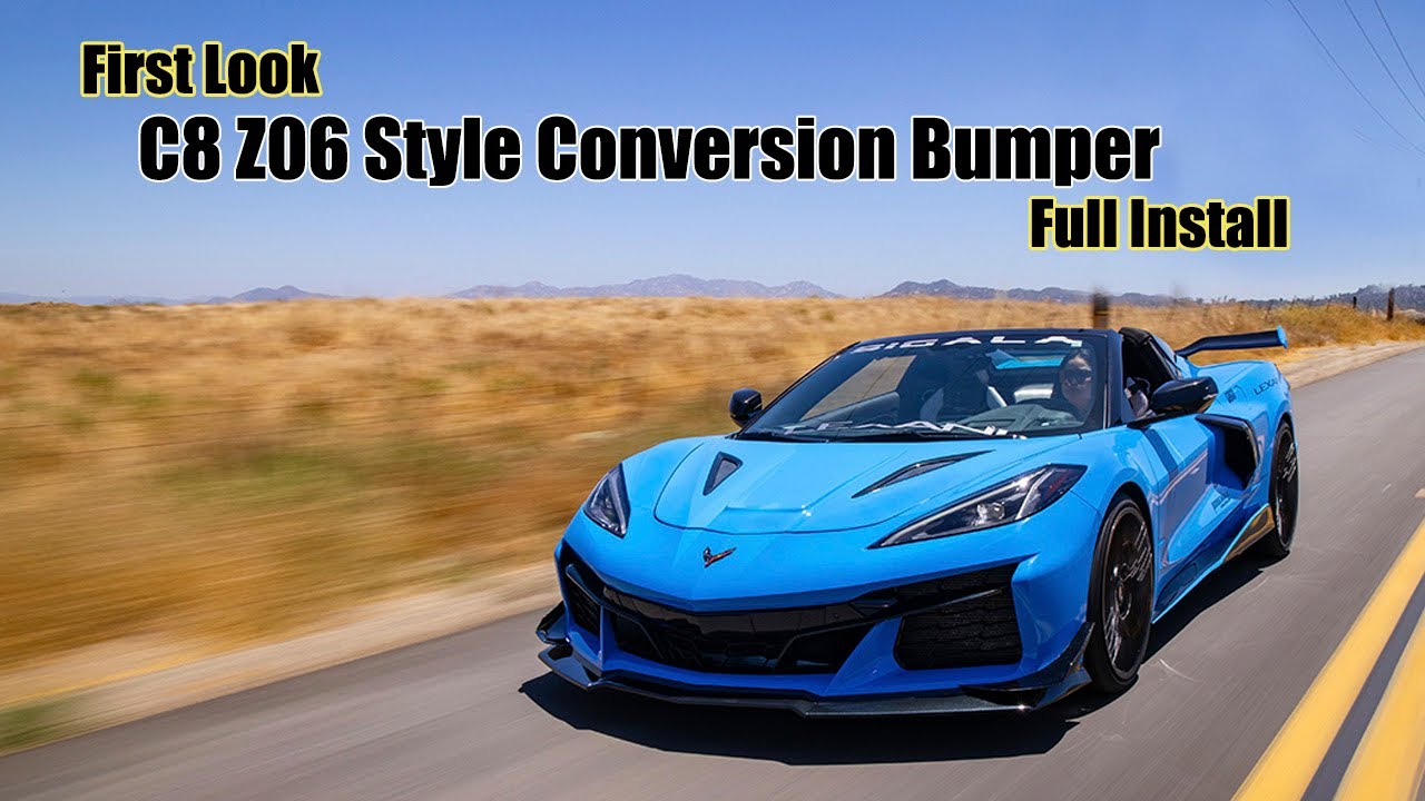 C8 Corvette Stingray, Installing NEW Z06 Style Front Bumper!!! Must See ...
