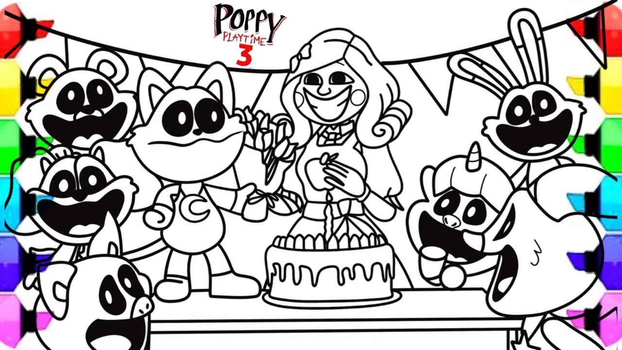 Poppy Playtime Chapter 3 New Coloring Pages / Happy Birthday Miss ...