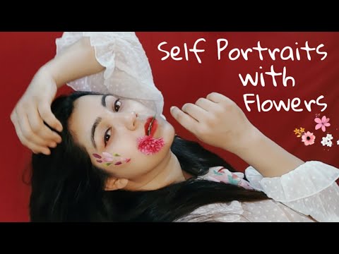 taking creative self-portraits with flowers 🌺 | Self-Portrait Ideas at ...