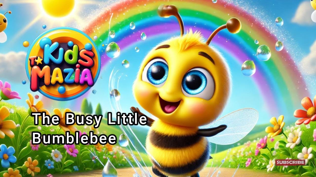 🐝 The Busy Little Bumblebee | 3D Animated Nursery Rhyme for Kids 🎶🌼 ...