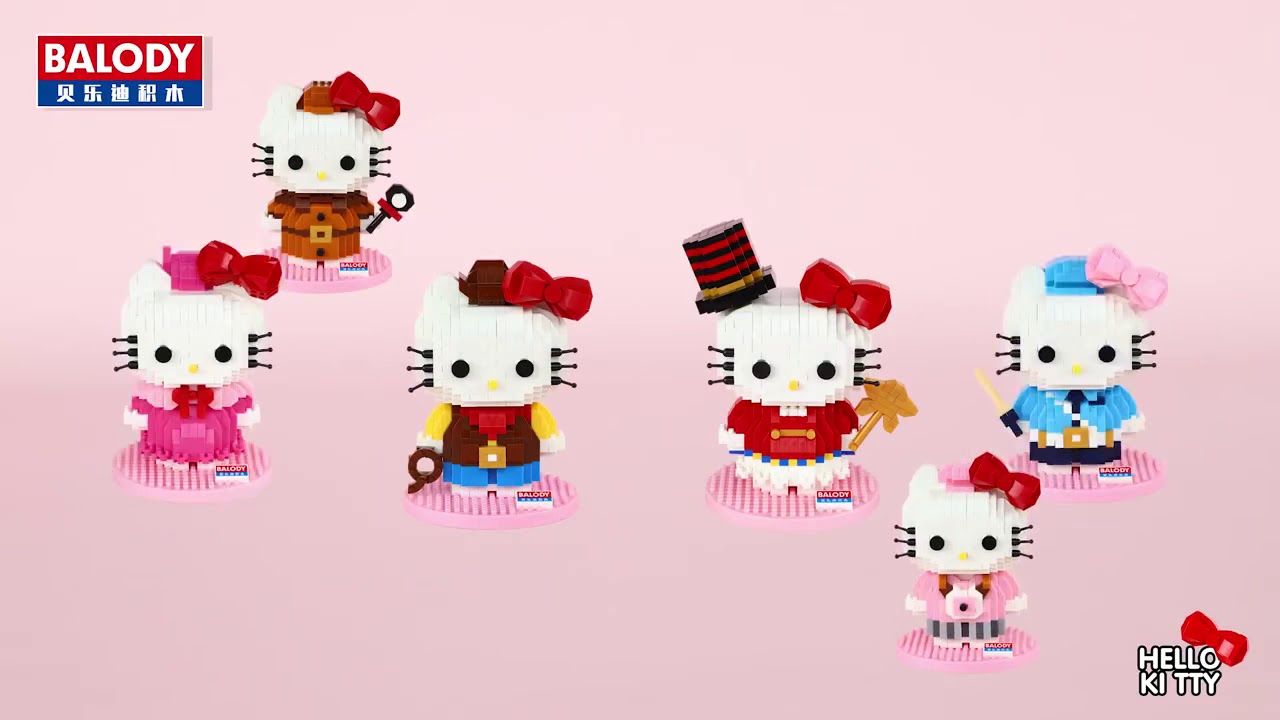 Hello kitty Mini Figures Nanoblock Mini Building Blocks Toys for Girls ...