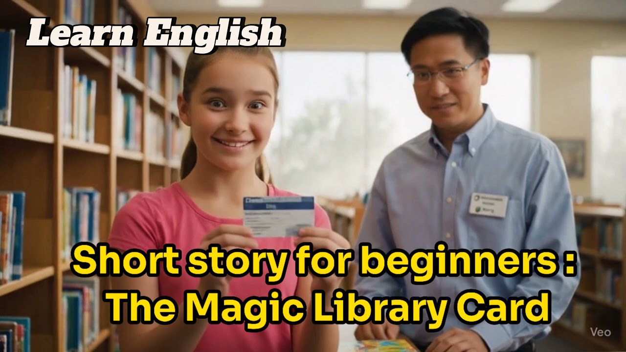 A Reading Story for beginner : The Magic Library Card - YouTube