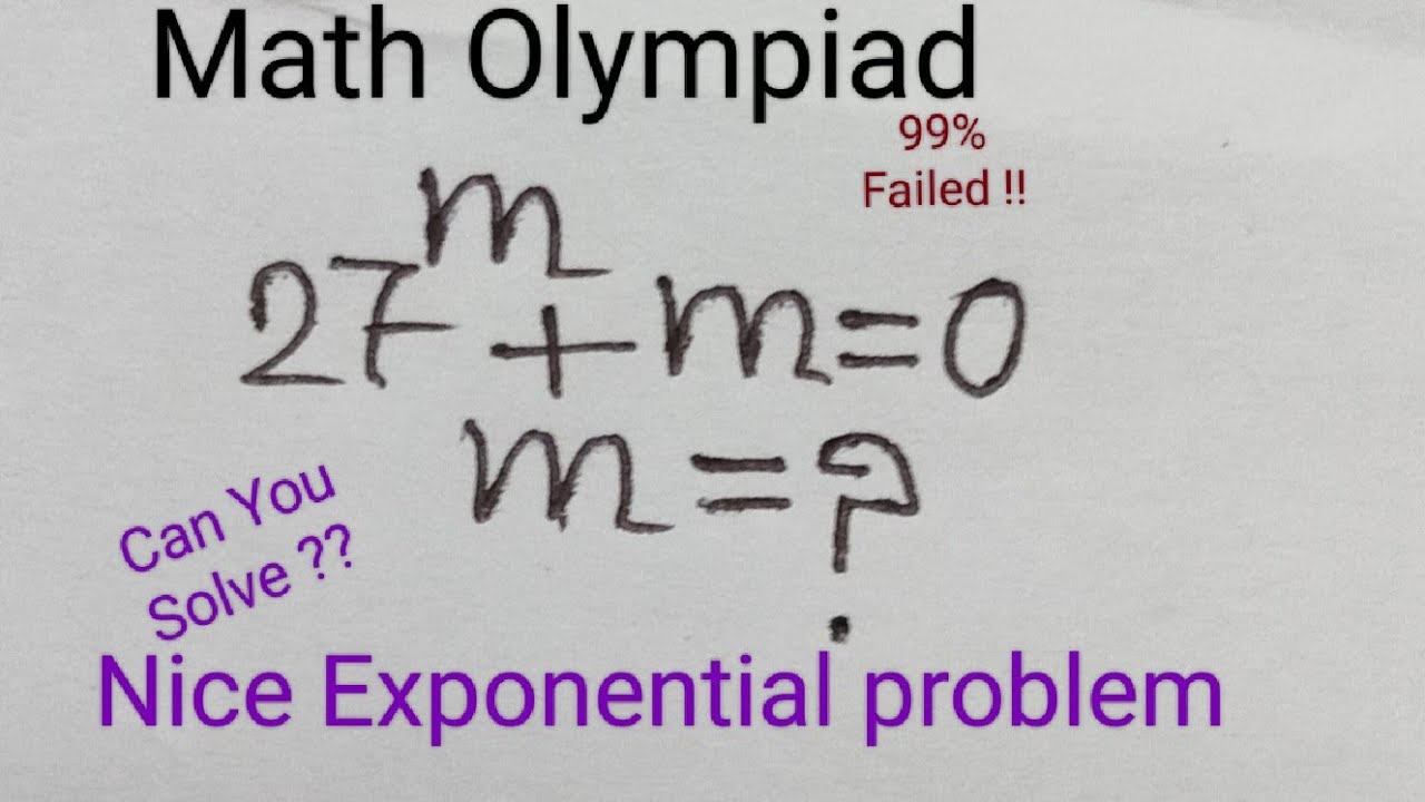Canada//Can You Solve This ?//Tricky Math Olympiad Exponential question ...