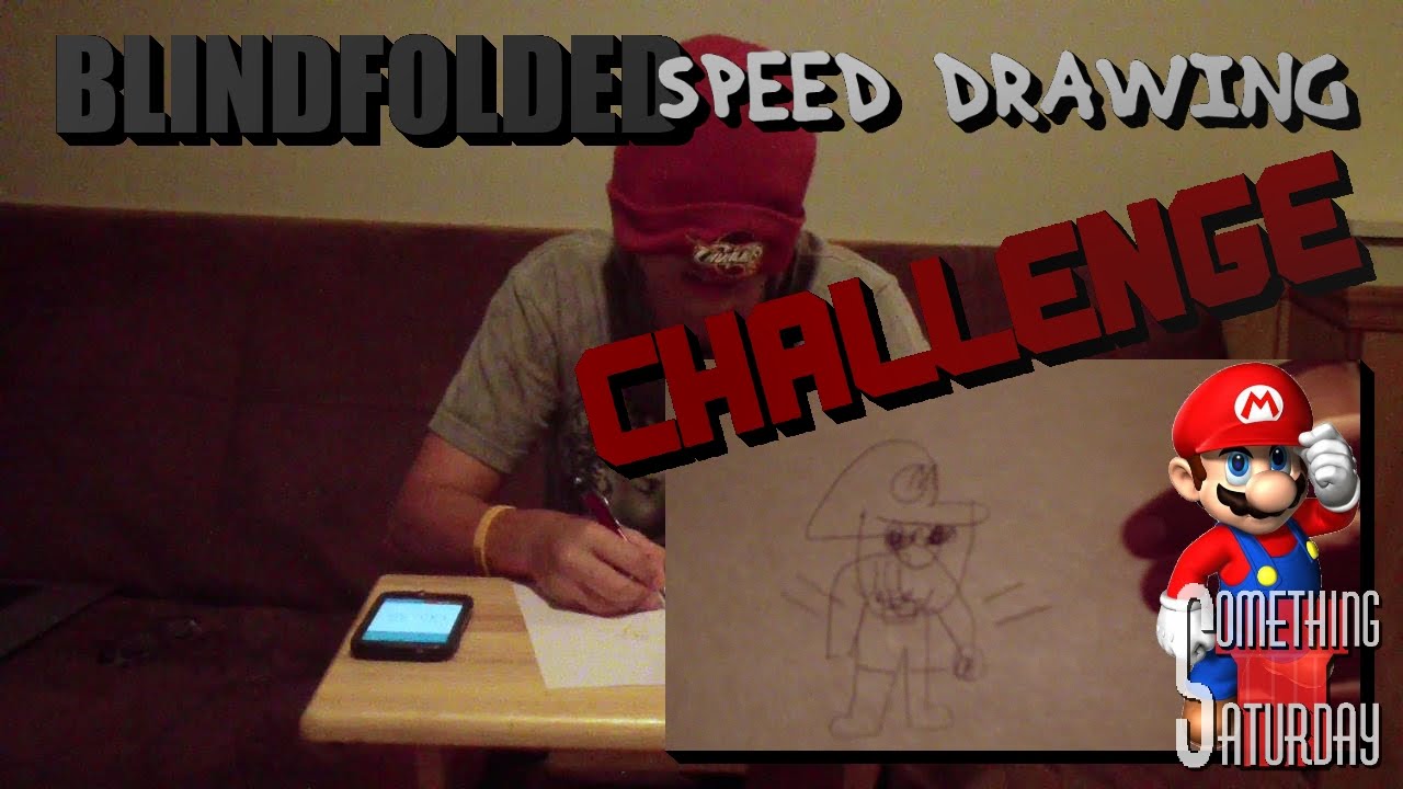 Blindfolded Speed Drawing Challenge! (Video Game Characters) - YouTube