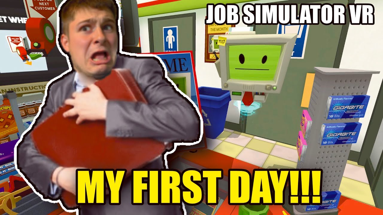MY NEW JOB! - JOB SIMULATOR VR! - YouTube