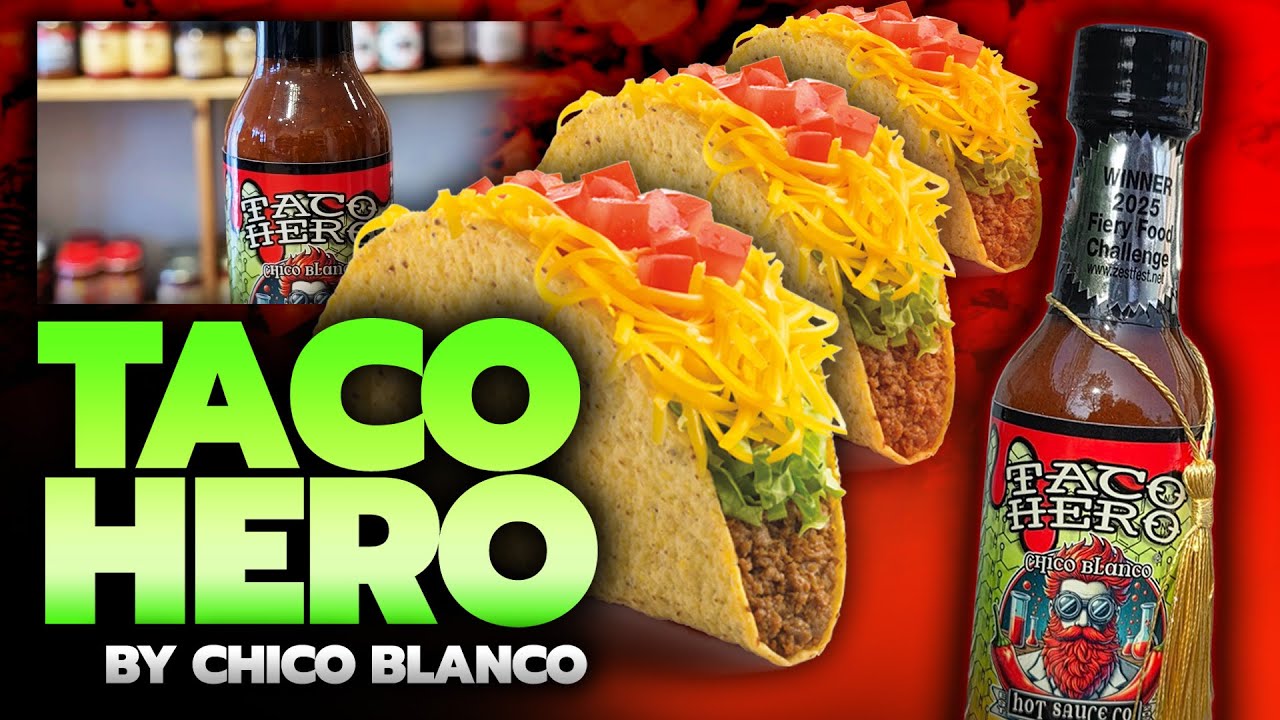 Taco Hero hot sauce by Chico Blanco! Excellent mild hot sauce! - YouTube