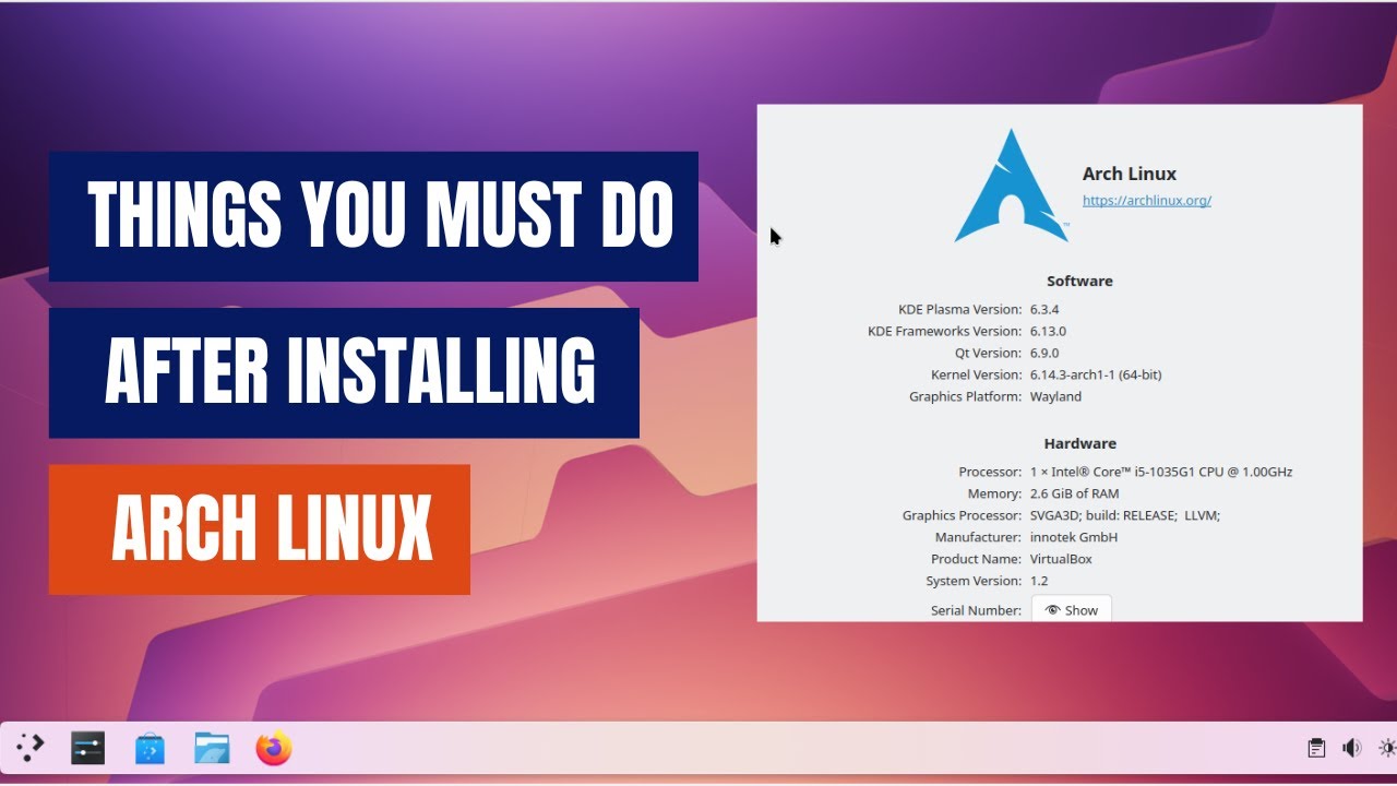 10 Things to do After Installing Arch Linux - YouTube