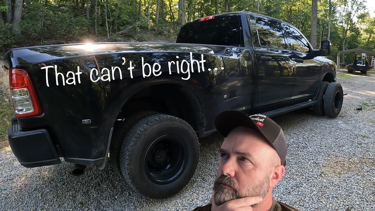The crazy world of Ram dually tire rotation - YouTube
