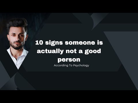 Signs someone is actually not a good person - YouTube