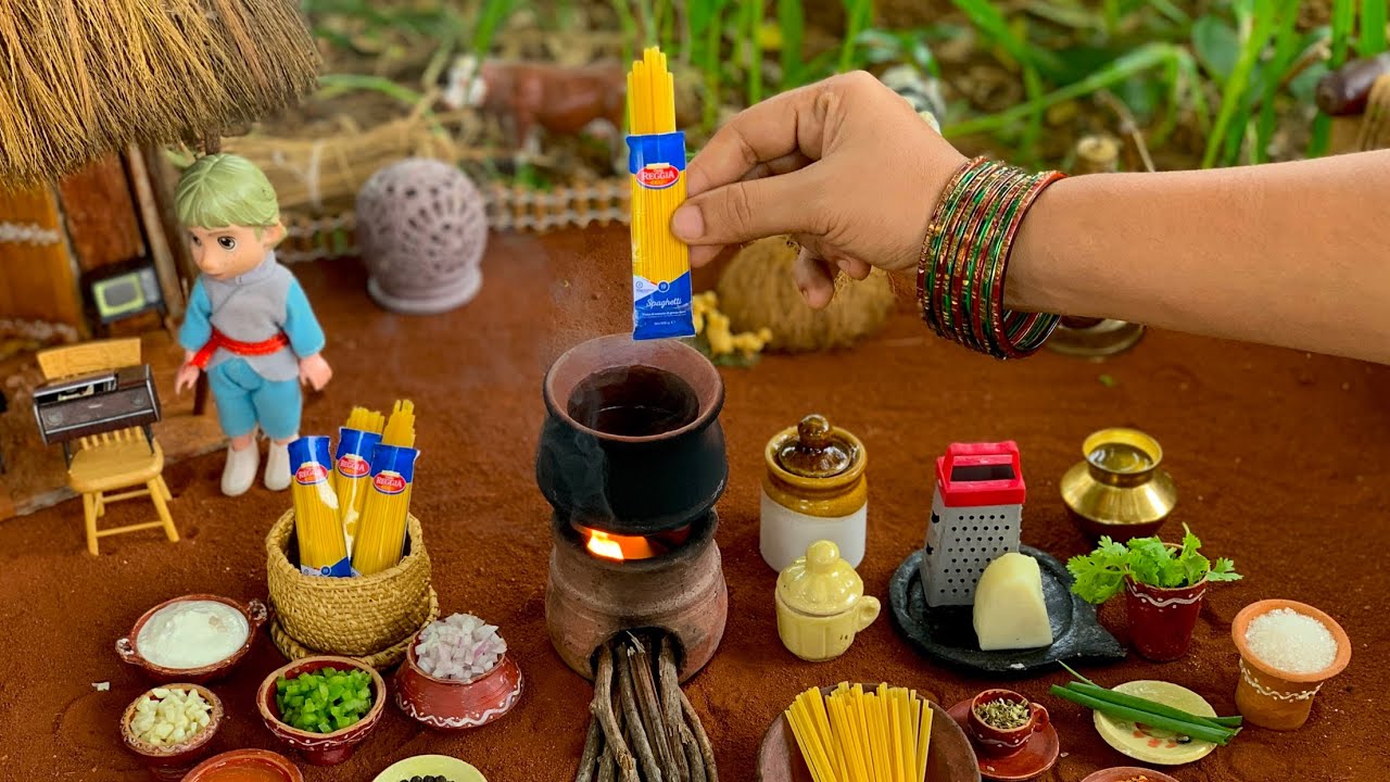 Miniature Spaghetti Recipe - In Tomato sauce & White Sauce | Spaghetti ...