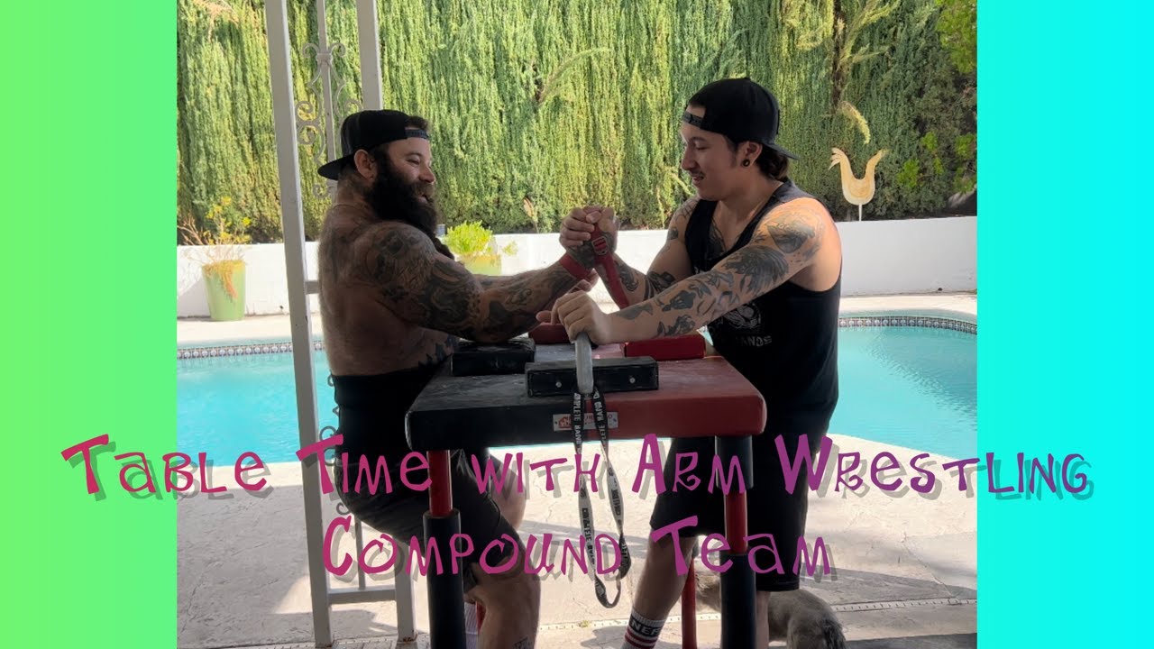 Brandon Allen with Arm Wrestling Compound Christain - YouTube