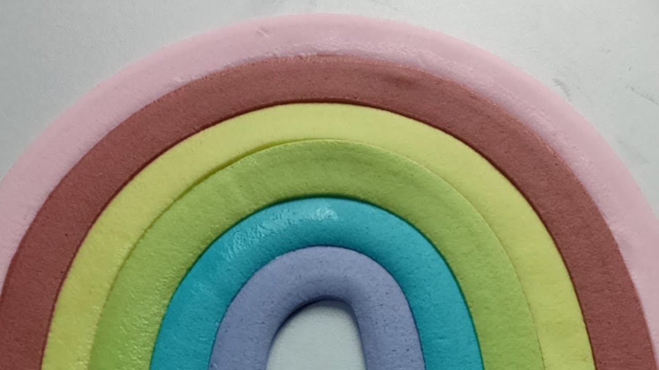 Fondant rainbow making | How to make rainbow with fondant | Rainbow ...