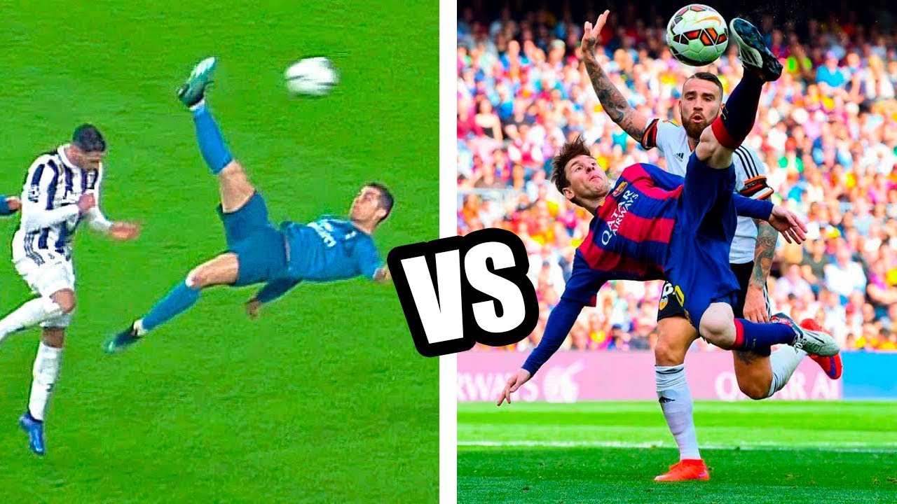 MESSI vs CRISTIANO RONALDO: EL MEJOR GOL de CHILENA del MUNDO !! - YouTube