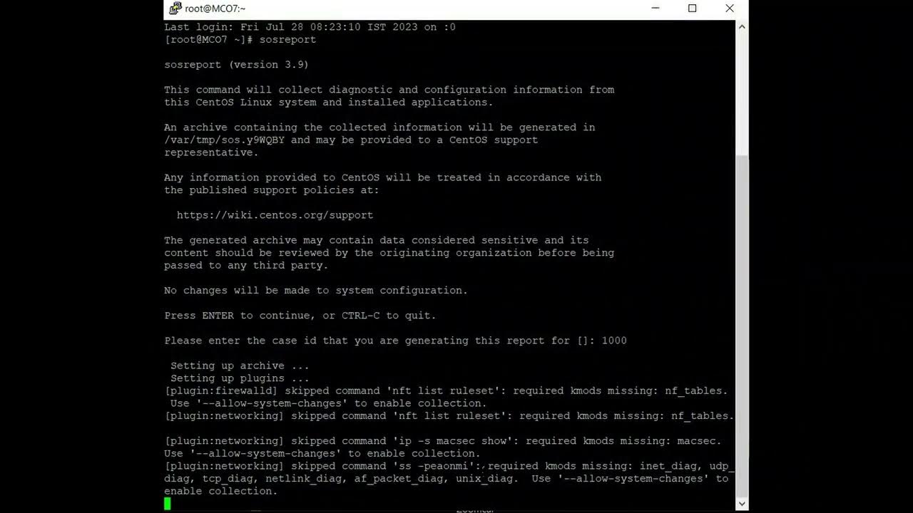 Linux 83 (SOS Report In Linux) - YouTube