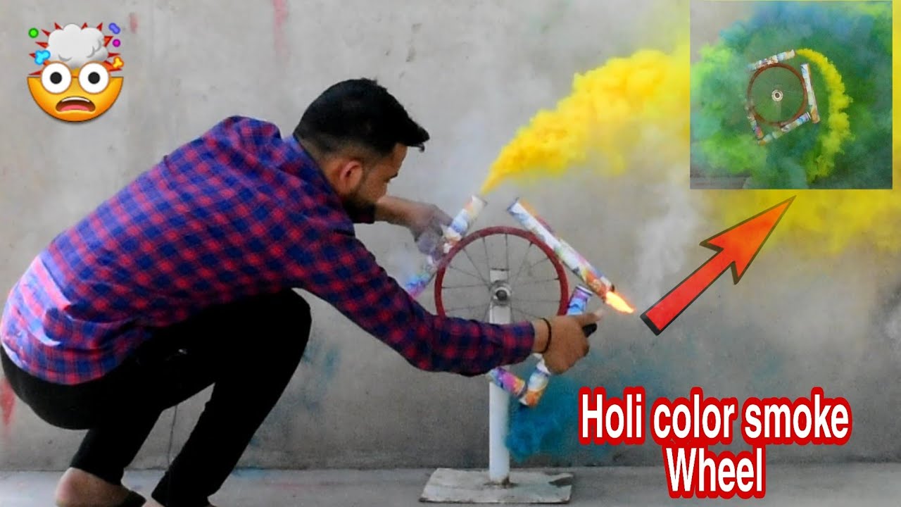 Holi Color Smoke Wheel | ColorSmok Testing 2021 - YouTube