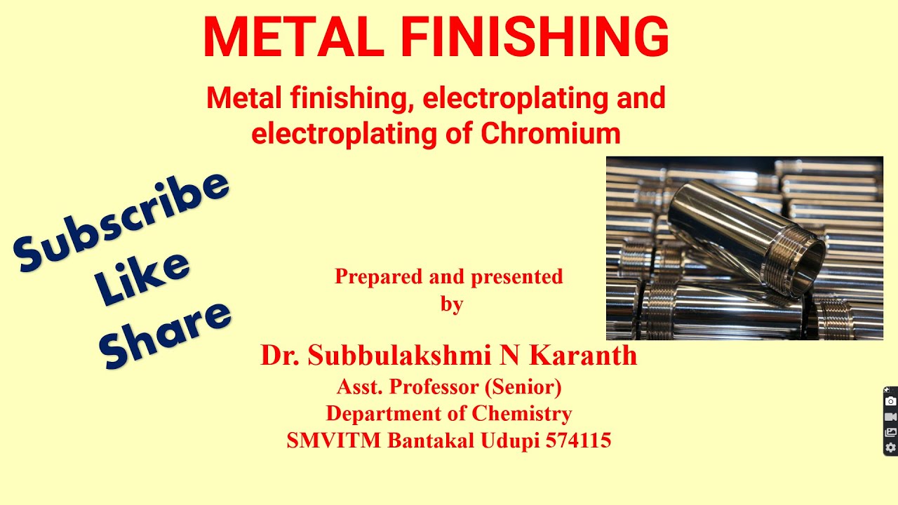 Metal finishing, electoplating and electroplating of Chromium - YouTube