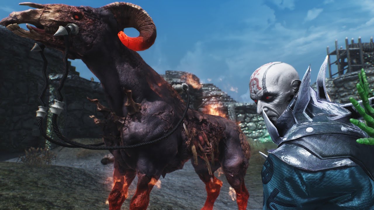 Mortal Kombat X QuanChi Skyrim mod showcasing his demonic steed. - YouTube