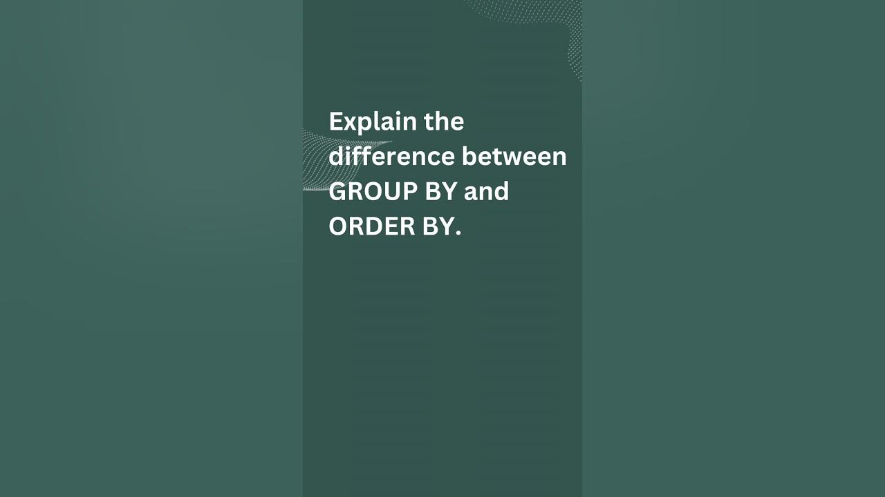 Group By and Order By in SQL #shorts #sql #database - YouTube