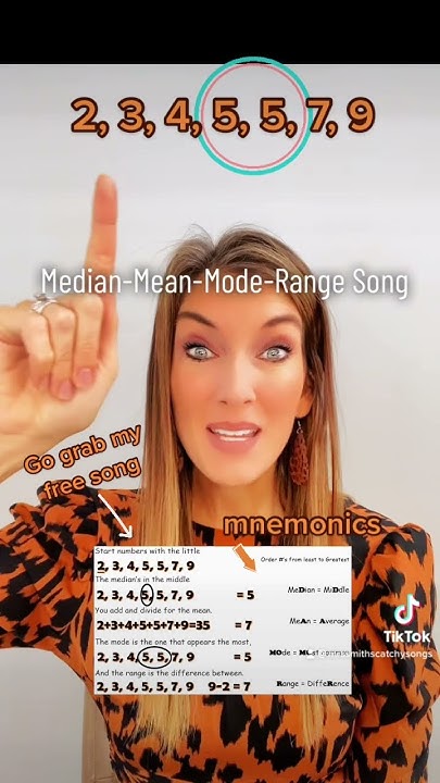 Mean Median Mode Range Song Youtube
