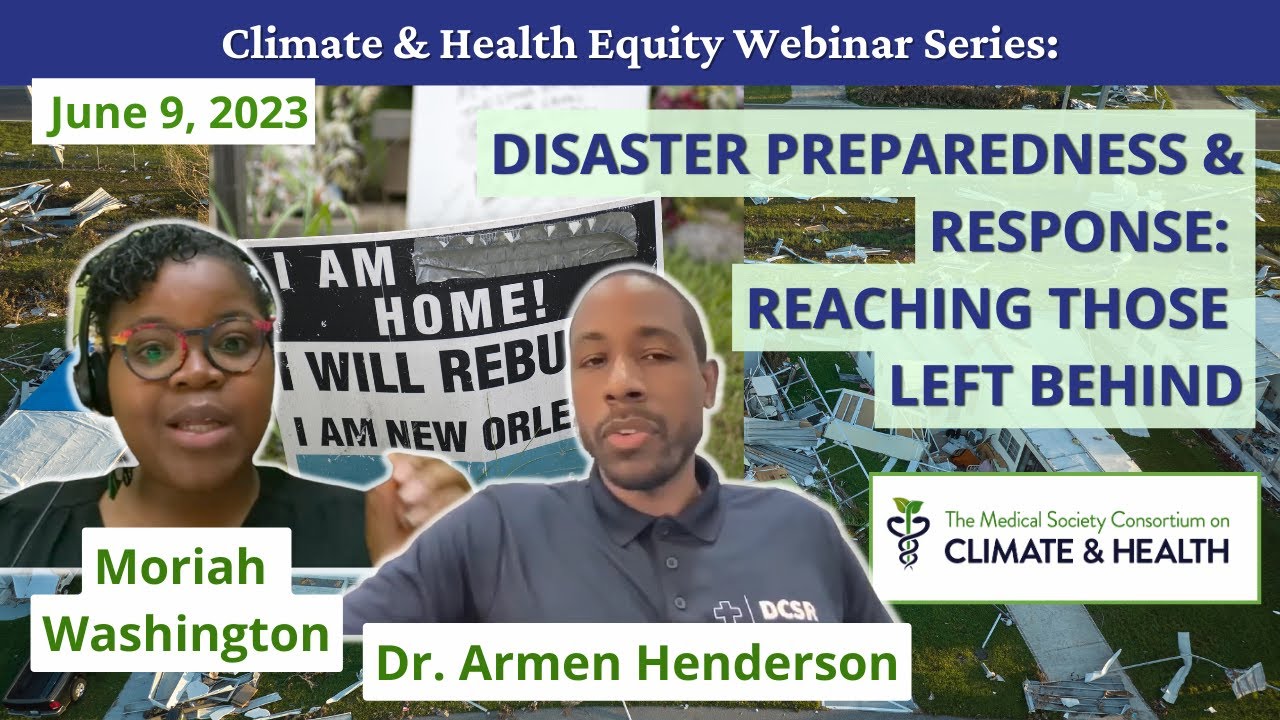 Disaster Preparedness & Response - Climate & Health Equity Webinar ...